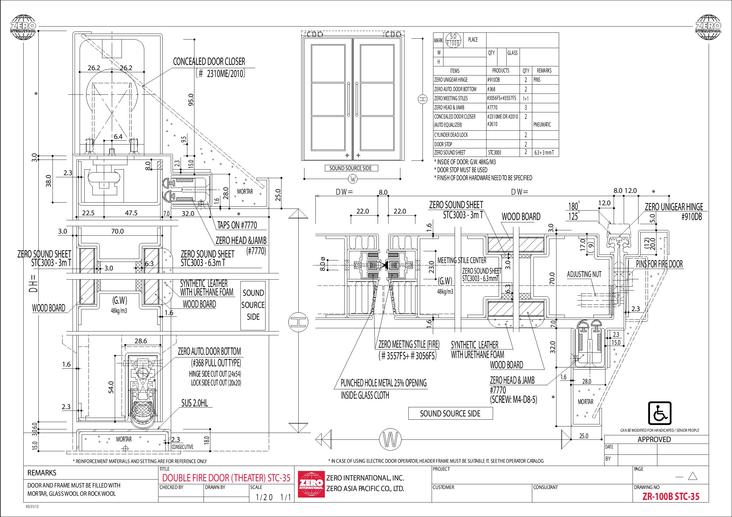 ZR100B STC-35 Double Door (Theater) – K Walters Global