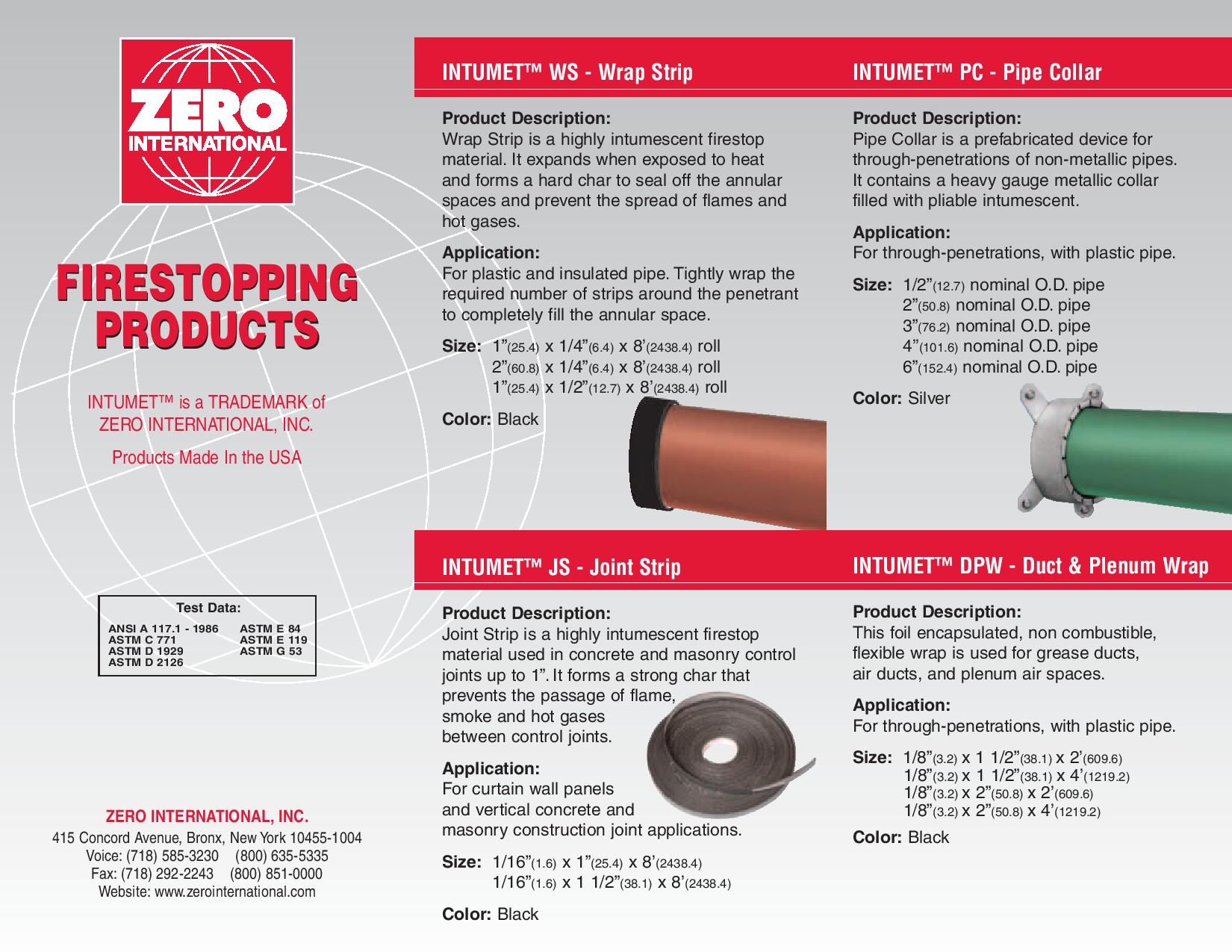 Zero Intumet Firestopping Products – K Walters Global
